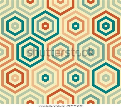 Tileable Hexagon Background Stacked Hexagon Bold Stock Vector Royalty