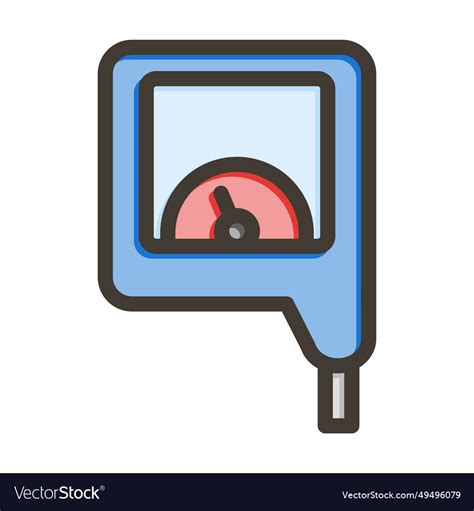 Nitrate Tester Thick Line Filled Colors Icon Vector Image