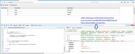 knockout js issue when editing updating row values of jqxgrid bound