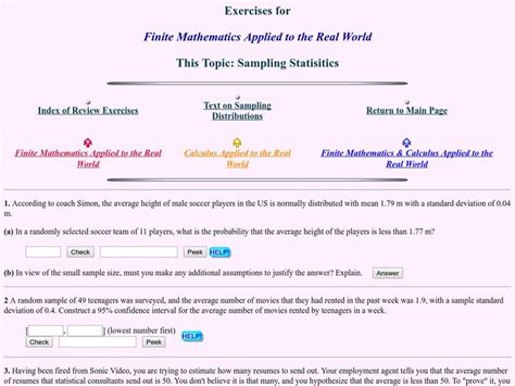 Finite Mathematics And Applied Calculus Review Exercises Sampling