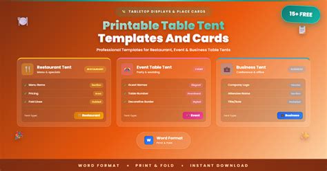 15 Free Printable Table Tent Templates And Cards In Word Learn