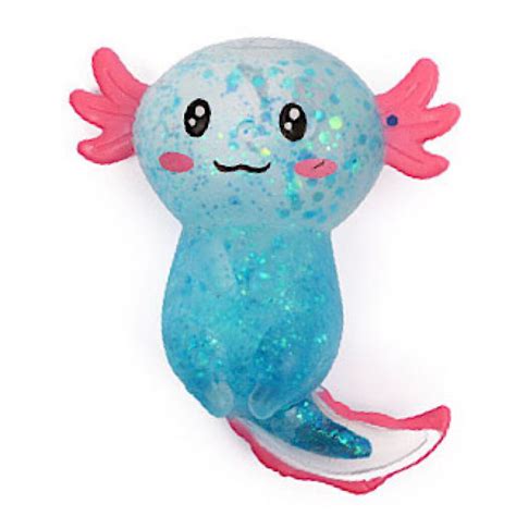 Glittery Axolotl Squishy 4 Assorted Colours Playtime