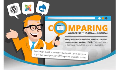 Comparing Wordpress To Joomla And Drupal Infographic Visualistan