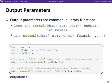 memory and arrays cse 333 summer ppt download