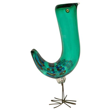 Alessandro Pianon Rare Hand Blown Glass Bird For Vistosi Murano 1963