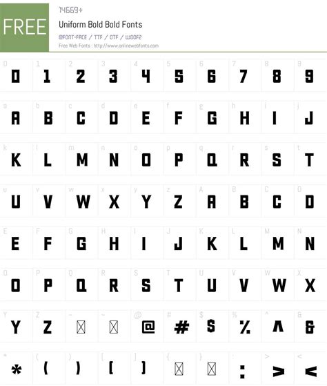 Uniform Bold Bold 1047fontself Maker 351 Fonts Free Download
