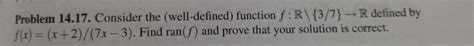 solved problem 14 17 consider the well defined function