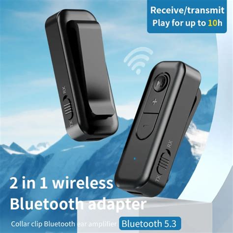 Bluetooth 5 3 Stereo Transmitter Receiver 2 In 1 Car Bluetooth Adapter Wireless 3 5mm Aux Jack