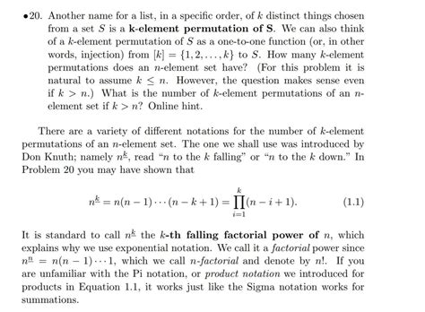 Solved Of A K Element Permutation Of S As A One To One