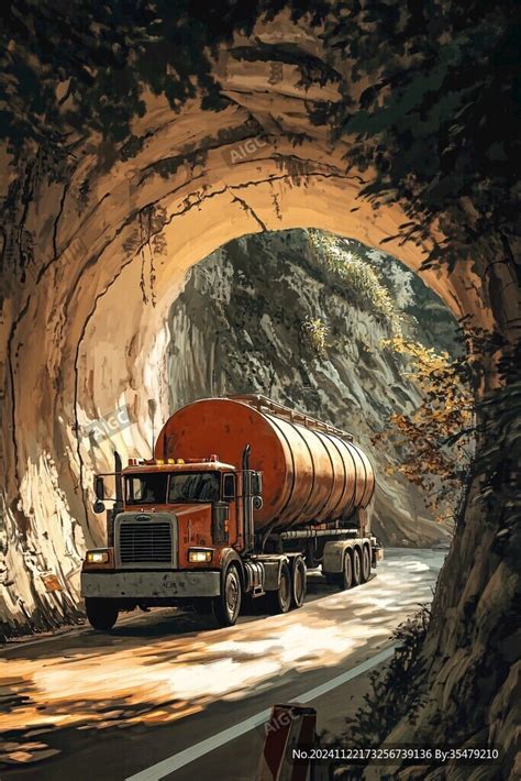 Ai创作图隧道开挖 山路卡车 山区隧道口 隧道挖掘 开采插画 隧道工地 开凿隧道 隧道施工 隧道工程 修建隧道 井下运输 隧道修建 建筑道路隧道 山体隧道 石油运输车 昵图网
