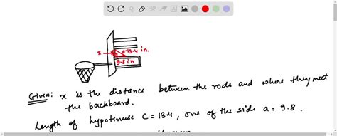 Solved The Backboard Of The Basketball Hoop Forms A Right Triangle
