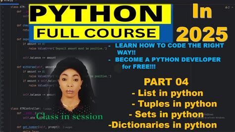 Lists Tuples Sets And Dictionaries In Python Python Full Course