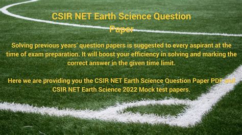 PPT CSIR NET Earth Science Syllabus Book Pdf Question Paper PowerPoint Presentation ID