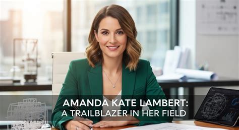 Amanda Kate Lambert A Trailblazer In Her Field