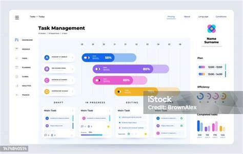 Schedule App Task Manager Ui Template With Project Timeline Time