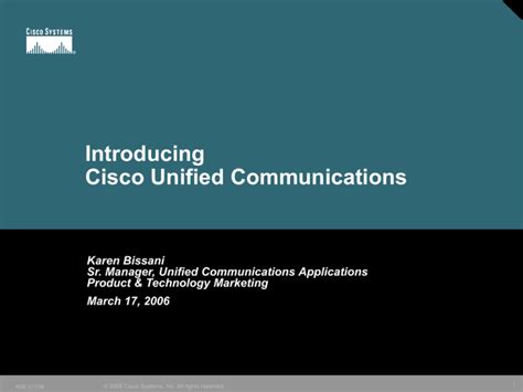 Introducing Cisco Unified Communications
