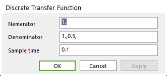 Discrete Transfer Function