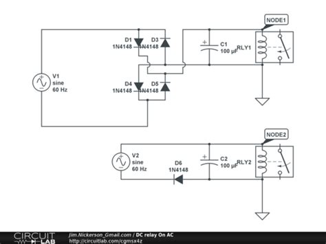 DC Relay On AC CircuitLab