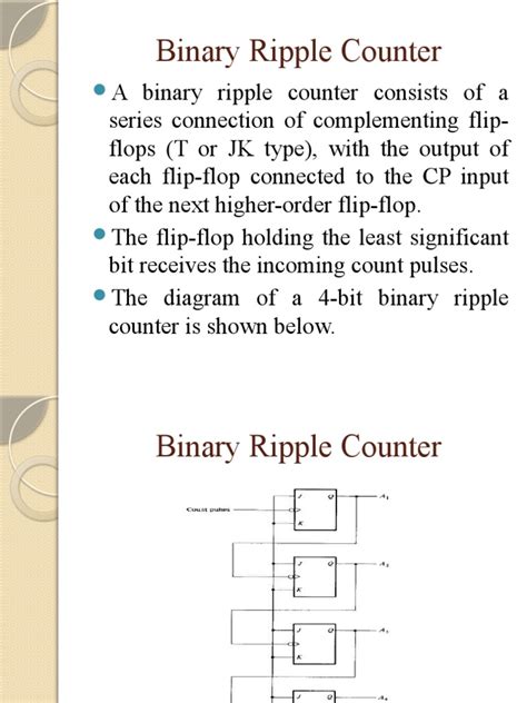 Binary Ripple Counter How It Works Pdf Electronics Digital