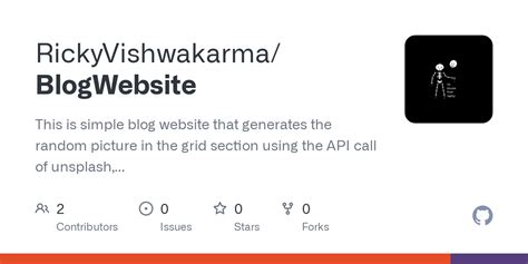 Github Rickyvishwakarma Blogwebsite This Is Simple Blog Website That Generates The Random