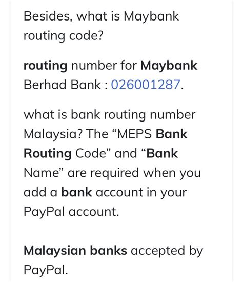 Maybank Meps Routing Code Finally Paypal Support Withdrawal To