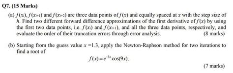 solved q7 15 marks a f xi f x 1 and f x 2 are three