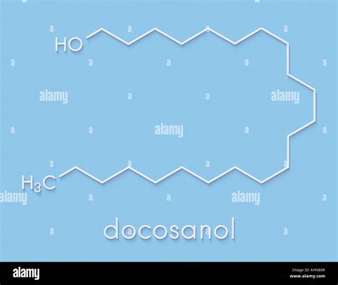 Docosanol Behenyl Alcohol Antiviral Drug Molecule Used In Treatment