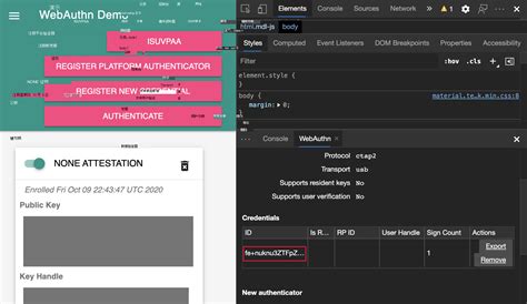 模拟身份验证器并调试 webauthn microsoft edge developer documentation
