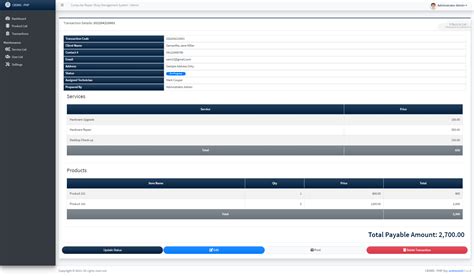 Computer Repair Shop Management System In Php Oop Free Source Code Sourcecodester