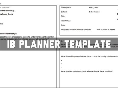 Constructing An IB PYP Planner By Robin Harshman Roger
