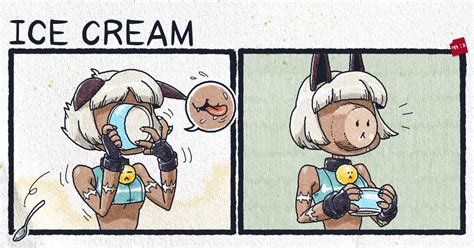 Minawa108 Ms Fortune Skullgirls Skullgirls 1girl 2koma Bob Cut Bowl Cat Girl Chibi