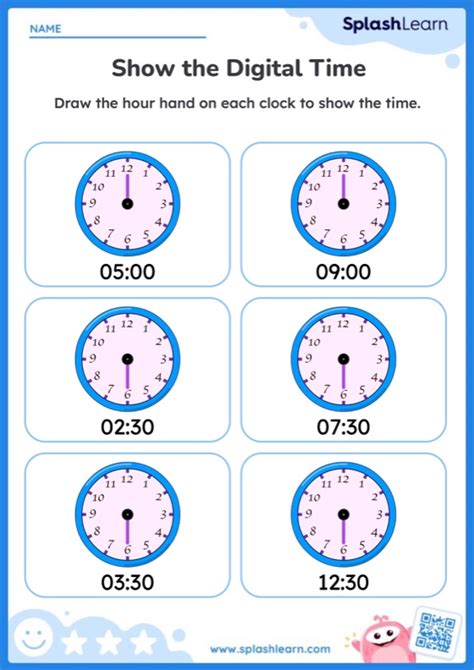 Digital Clock Worksheets Free Printable SplashLearn