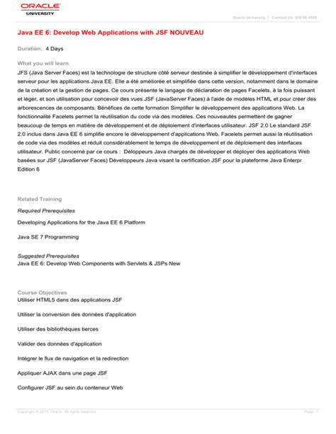 Java Ee 6 Develop Web Applications With Jsf