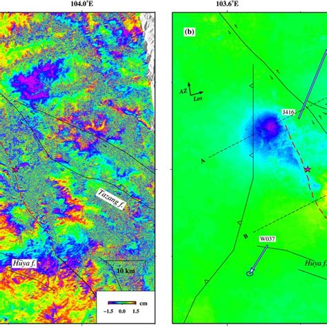 Los Coseismic Displacements Measured By Insar A Sentinel‐1a