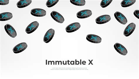 Immutable X Coin Falling From The Sky IMX Cryptocurrency Concept Banner Background