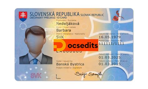 Slovak Id Card Psd Template Docsedits