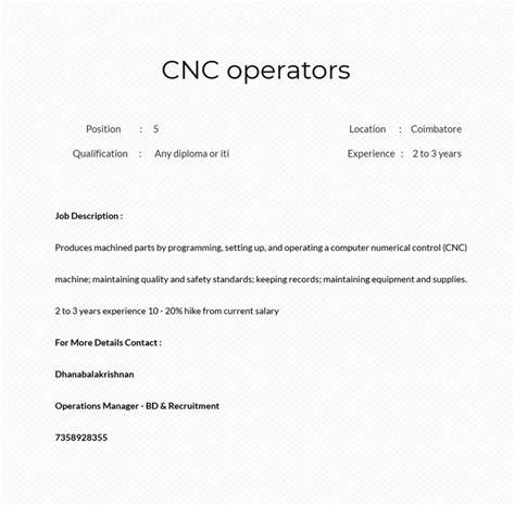 hiring cnc operators operations management it support jobs current job