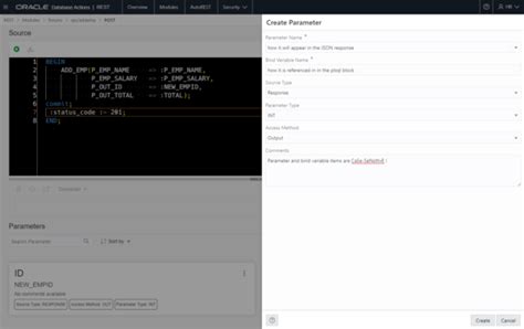 Parameters And Binds For Your Oracle REST Data Services