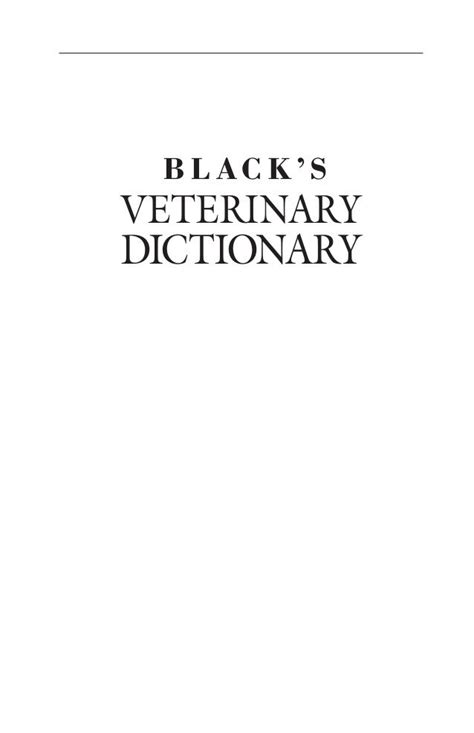 Veterinary dictionary _21st_edition
