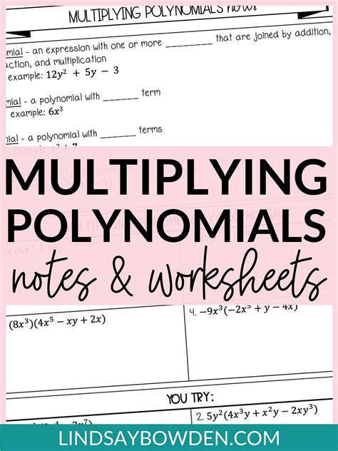 Multiplying Polynomials Notes And Worksheets Artofit