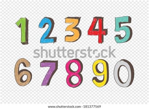 Sketch Numbers 09 Stock Vector Royalty Free 181377569 Shutterstock