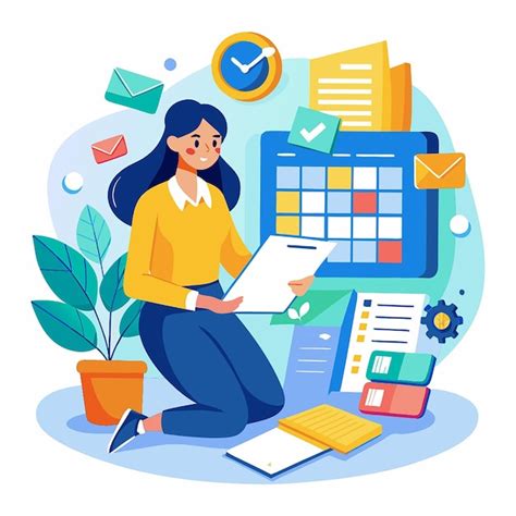 Young Woman Jane With Tasks On Paper Sheets Planning Schedule To Finish Task On Time Deadline