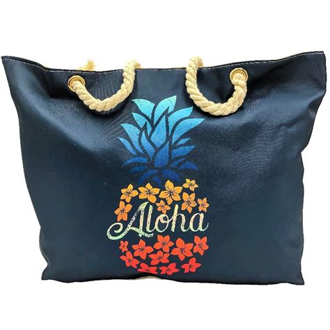Aloha Pineapple Beach Bag Mauis Finest Ts