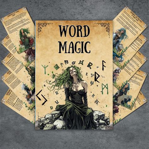 Secret Word Magic Grimoire Pages Witchcraft Book Of Shadows Wicca