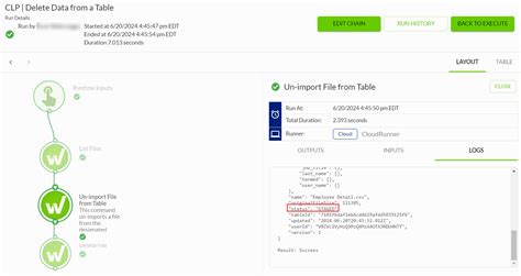Clp Deleting Data From A Table Support Center