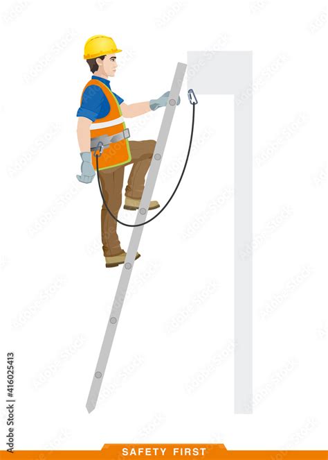 Stockvektorbilden Rules For Working At Height Safety Engineering