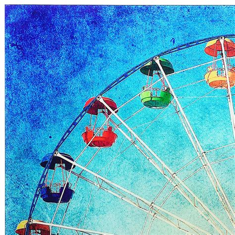 Ferris Wheel 50 34w Free Floating Glass Graphic Wall Art 637d2