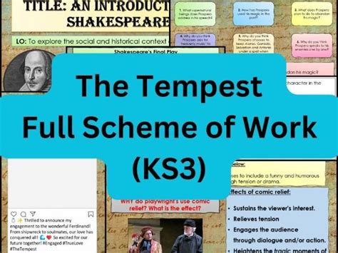 The Tempest KS3 Full Scheme of Work | Teaching Resources