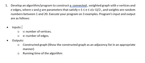 solved 1 develop an algorithm program to construct a