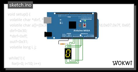 seven segment wokwi esp32 stm32 arduino simulator